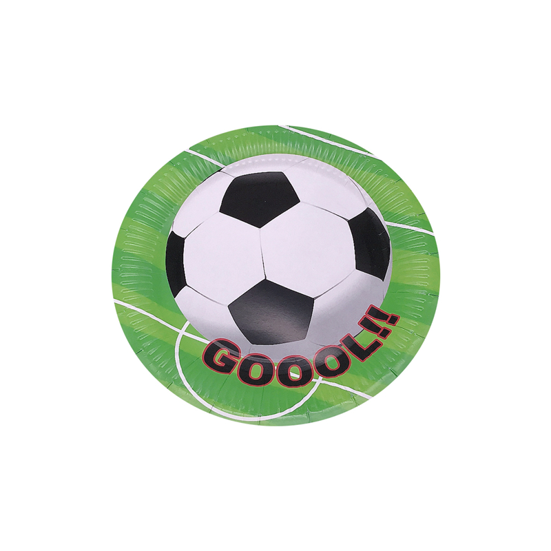 Cartoon colorful round disposable paper plates