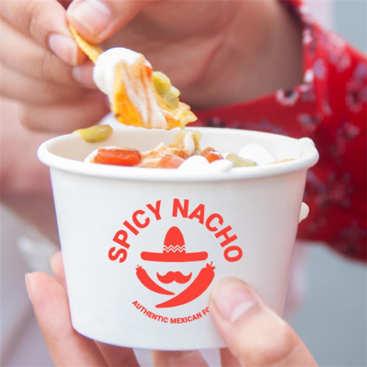 Customized Food Grade Ice Cream Paper Cup With Lid