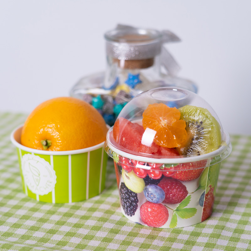 Food grade ice cream paper cup with lid