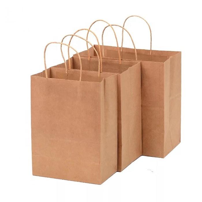 Custom logo paper bag white high quality paper bag
