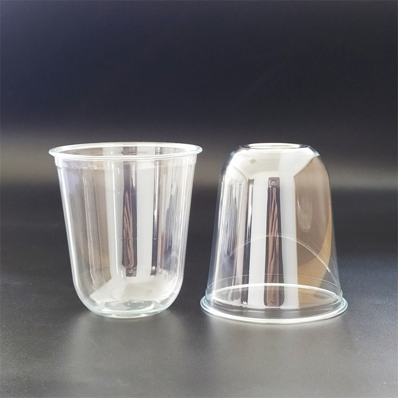 U Shaped Plastic Disposable Takeaway Plastic Cup
