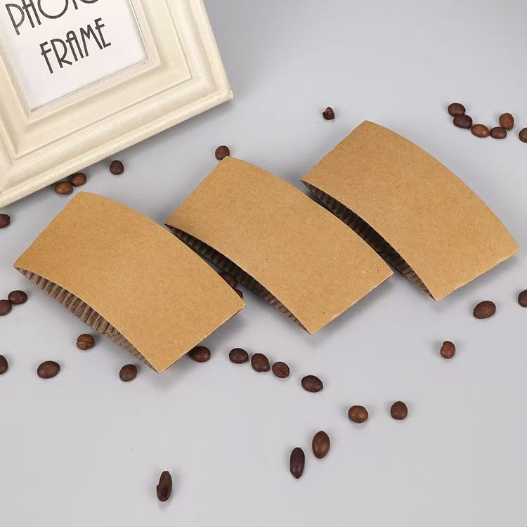 Bulk Thick Insulated Disposable Paper Cup Sleeves for Milk Tea and Coffee